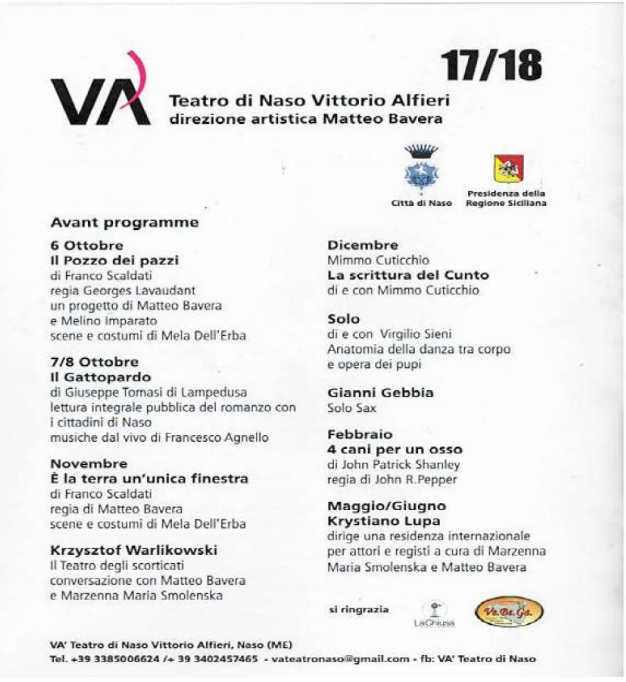 Comune di Naso - Stagione Teatrale 2017/2018